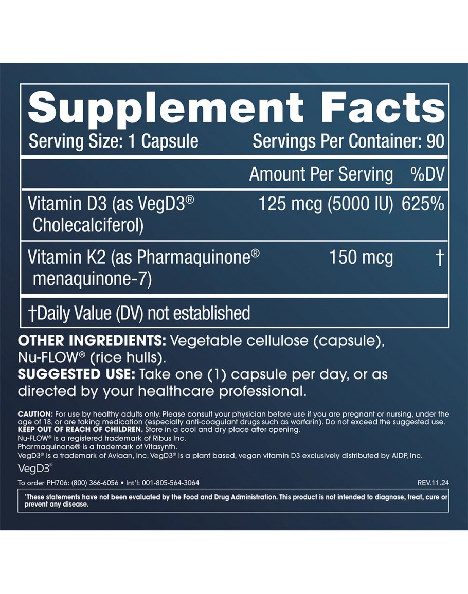 ProHealth Vitamin D3 + K2 - 90 capsules
